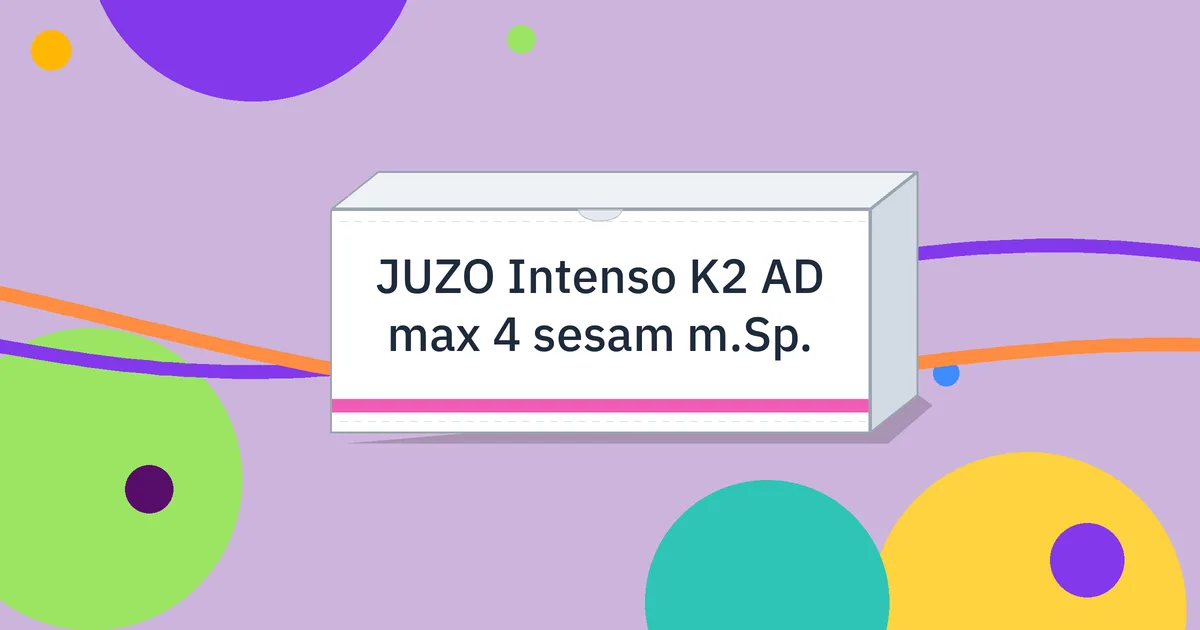 Symbolbild: Packung mit der Aufschrift JUZO Intenso K2 AD max 4 sesam m.Sp. (PZN 18609210) – Verfügbarkeit und Bezug in Apotheken in Frankfurt am Main