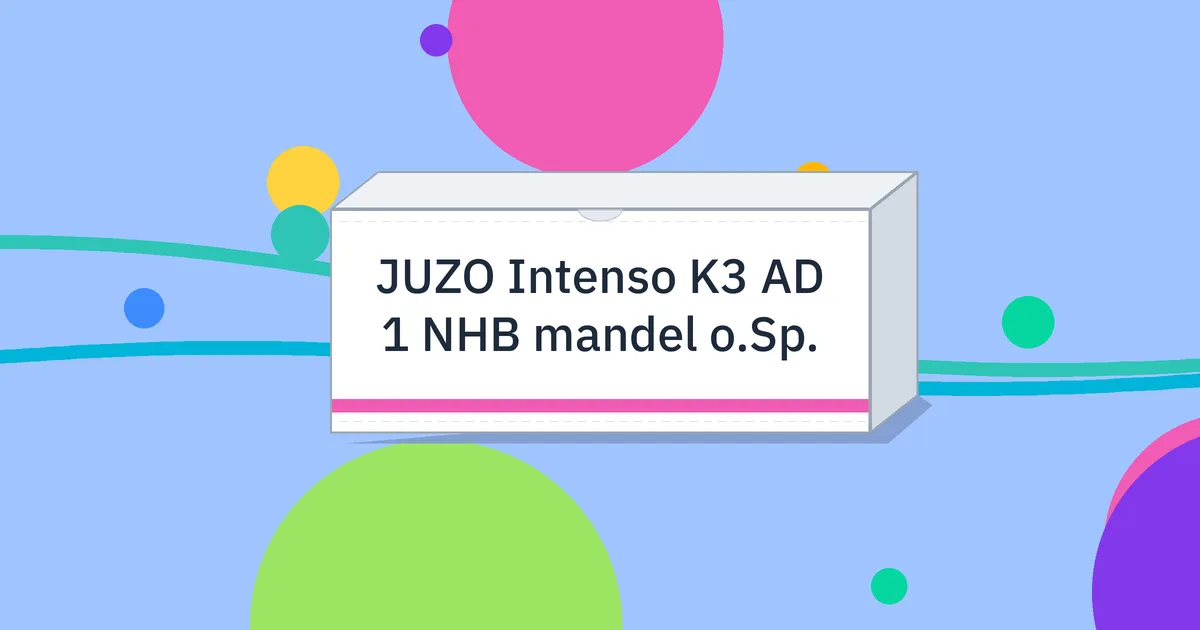 Symbolbild: Packung mit der Aufschrift JUZO Intenso K3 AD 1 NHB mandel o.Sp. (PZN 18641550) – Verfügbarkeit und Bezug in Apotheken in Frankfurt am Main