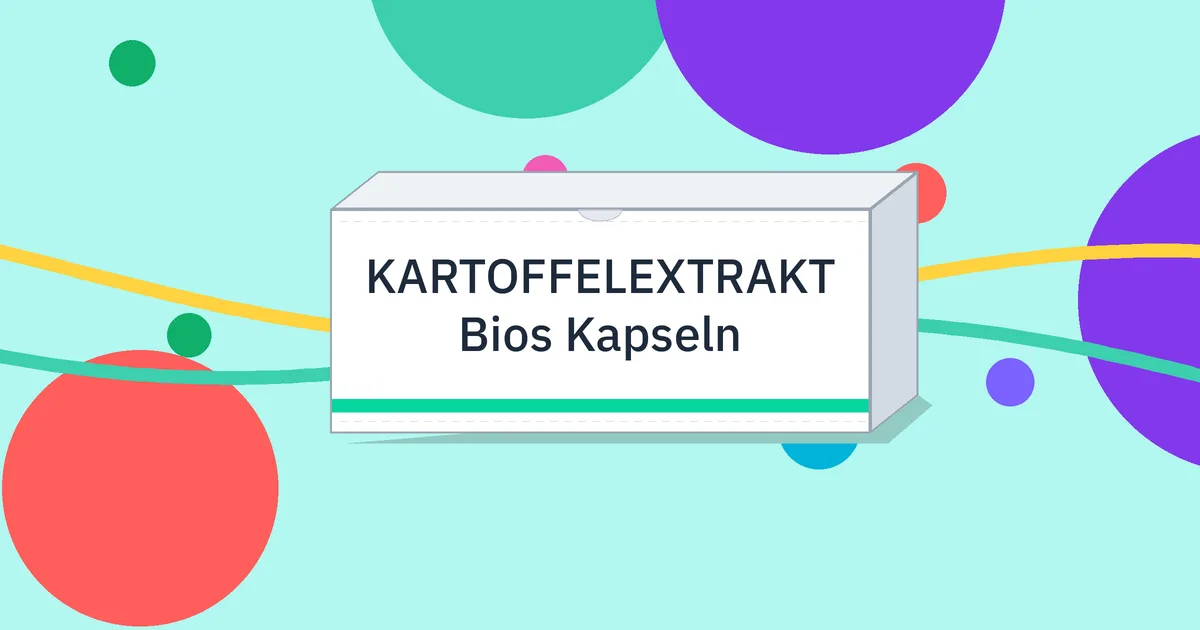 Symbolbild: Packung mit der Aufschrift KARTOFFELEXTRAKT Bios Kapseln (PZN 09180676) – Verfügbarkeit und Bezug in Apotheken in Frankfurt am Main