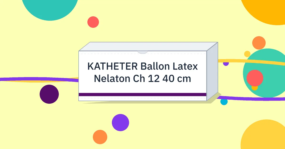 Symbolbild: Packung mit der Aufschrift KATHETER Ballon Latex Nelaton Ch 12 40 cm (PZN 01085665) – Verfügbarkeit und Bezug in Apotheken in Frankfurt am Main