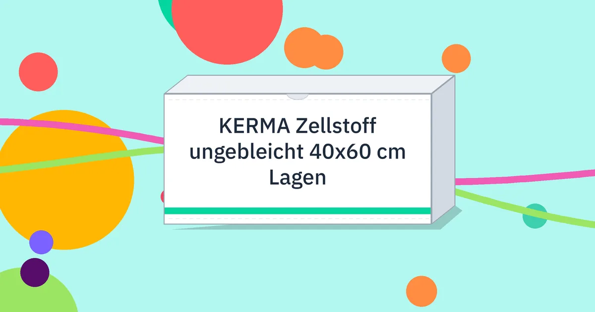 Symbolbild: Packung mit der Aufschrift KERMA Zellstoff ungebleicht 40x60 cm Lagen (PZN 00996502) – Verfügbarkeit und Bezug in Apotheken in Frankfurt am Main