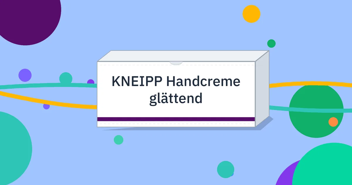 Symbolbild: Packung mit der Aufschrift KNEIPP Handcreme glättend (PZN 19107321) – Verfügbarkeit und Bezug in Apotheken in Frankfurt am Main