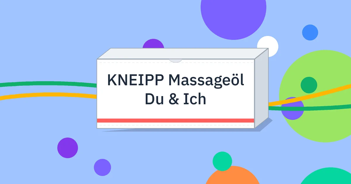 Symbolbild: Packung mit der Aufschrift KNEIPP Massageöl Du & Ich (PZN 17442860) – Verfügbarkeit und Bezug in Apotheken in Frankfurt am Main