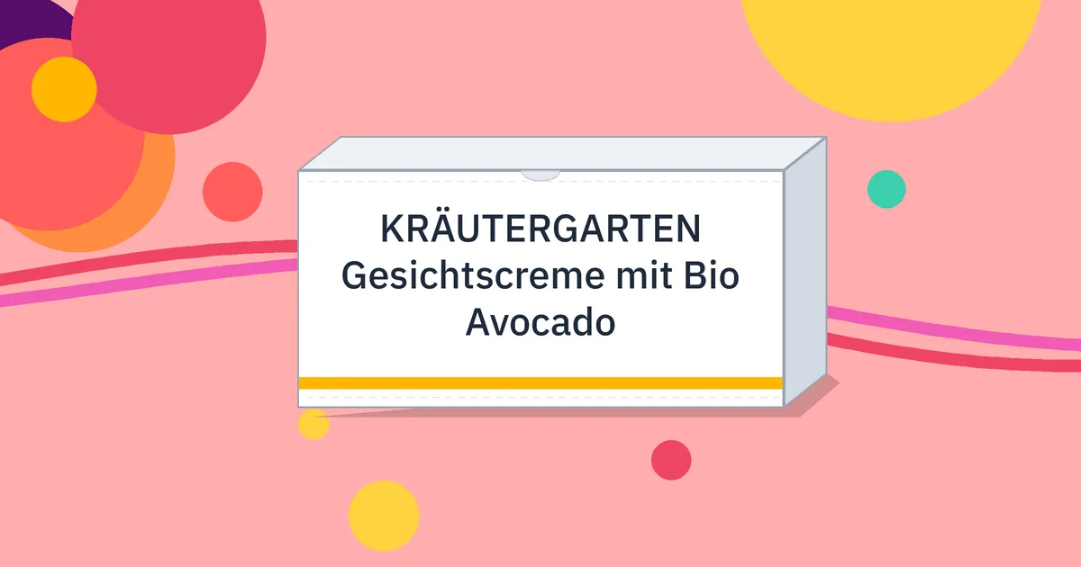 Symbolbild: Packung mit der Aufschrift KRÄUTERGARTEN Gesichtscreme mit Bio Avocado (PZN 14292271) – Verfügbarkeit und Bezug in Apotheken in Frankfurt am Main