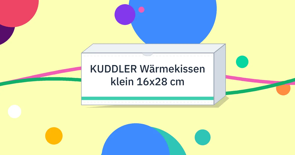 Symbolbild: Packung mit der Aufschrift KUDDLER Wärmekissen klein 16x28 cm (PZN 07430531) – Verfügbarkeit und Bezug in Apotheken in Frankfurt am Main