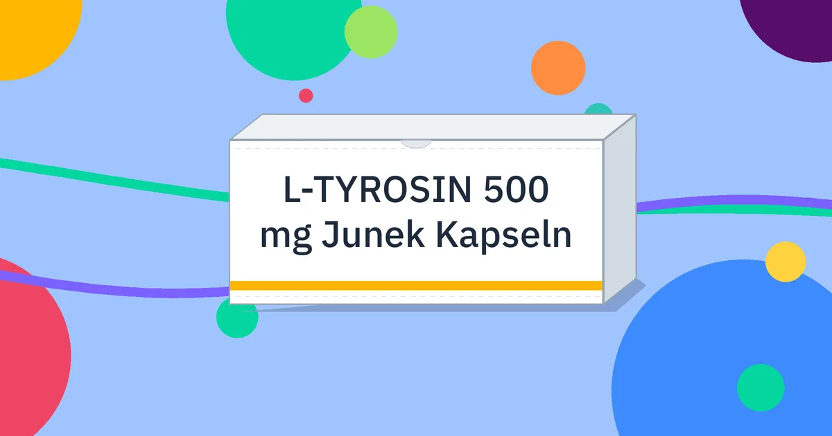 Symbolbild: Packung mit der Aufschrift L-TYROSIN 500 mg Junek Kapseln (PZN 00135645) – Verfügbarkeit und Bezug in Apotheken in Frankfurt am Main
