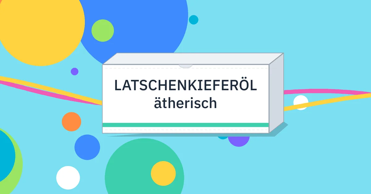 Symbolbild: Packung mit der Aufschrift LATSCHENKIEFERÖL ätherisch (PZN 17429635) – Verfügbarkeit und Bezug in Apotheken in Frankfurt am Main