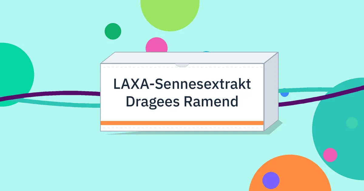 Symbolbild: Packung mit der Aufschrift LAXA-Sennesextrakt Dragees Ramend (PZN 16750045) – Verfügbarkeit und Bezug in Apotheken in Frankfurt am Main
