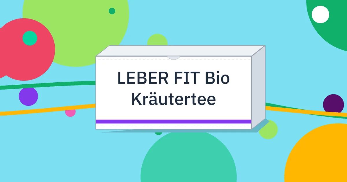 Symbolbild: Packung mit der Aufschrift LEBER FIT Bio Kräutertee (PZN 17828565) – Verfügbarkeit und Bezug in Apotheken in Frankfurt am Main