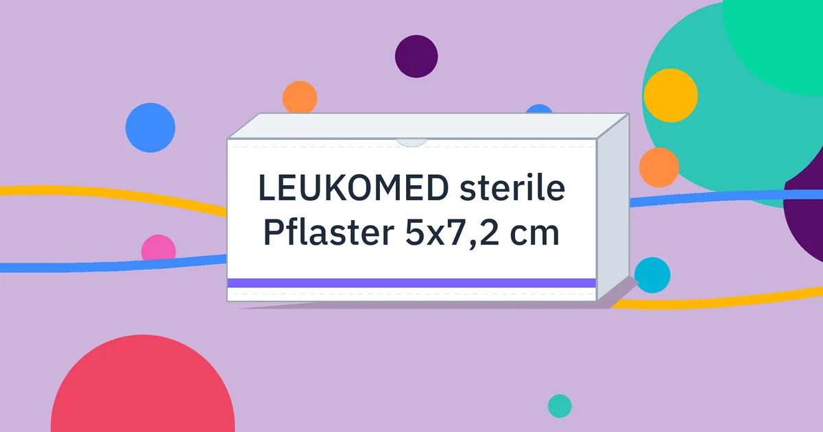 Symbolbild: Packung mit der Aufschrift LEUKOMED sterile Pflaster 5x7,2 cm (PZN 18320113) – Verfügbarkeit und Bezug in Apotheken in Frankfurt am Main