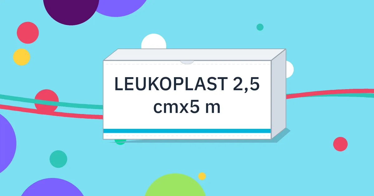 Symbolbild: Packung mit der Aufschrift LEUKOPLAST 2,5 cmx5 m (PZN 20168440) – Verfügbarkeit und Bezug in Apotheken in Frankfurt am Main