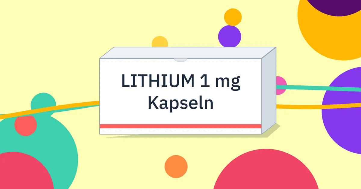Symbolbild: Packung mit der Aufschrift LITHIUM 1 mg Kapseln (PZN 20349213) – Verfügbarkeit und Bezug in Apotheken in Frankfurt am Main