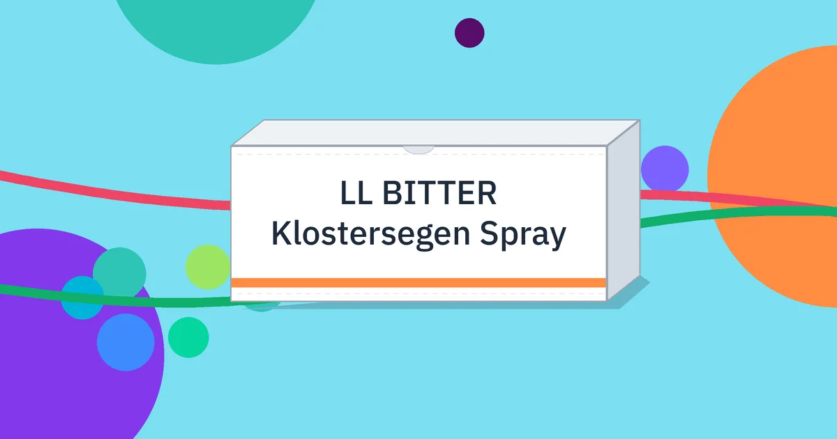 Symbolbild: Packung mit der Aufschrift LL BITTER Klostersegen Spray (PZN 19918947) – Verfügbarkeit und Bezug in Apotheken in Frankfurt am Main
