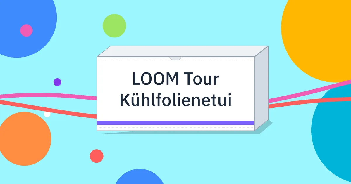 Symbolbild: Packung mit der Aufschrift LOOM Tour Kühlfolienetui (PZN 01609140) – Verfügbarkeit und Bezug in Apotheken in Frankfurt am Main
