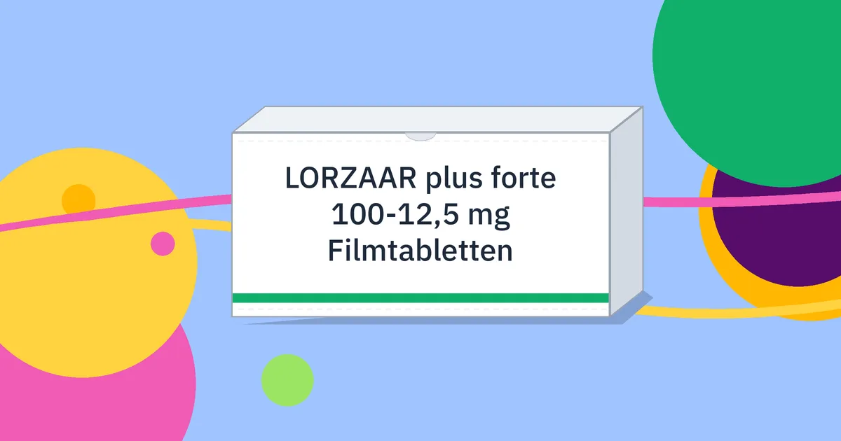 Symbolbild: Packung mit der Aufschrift LORZAAR plus forte 100-12,5 mg Filmtabletten (PZN 02498062) – Verfügbarkeit und Bezug in Apotheken in Frankfurt am Main