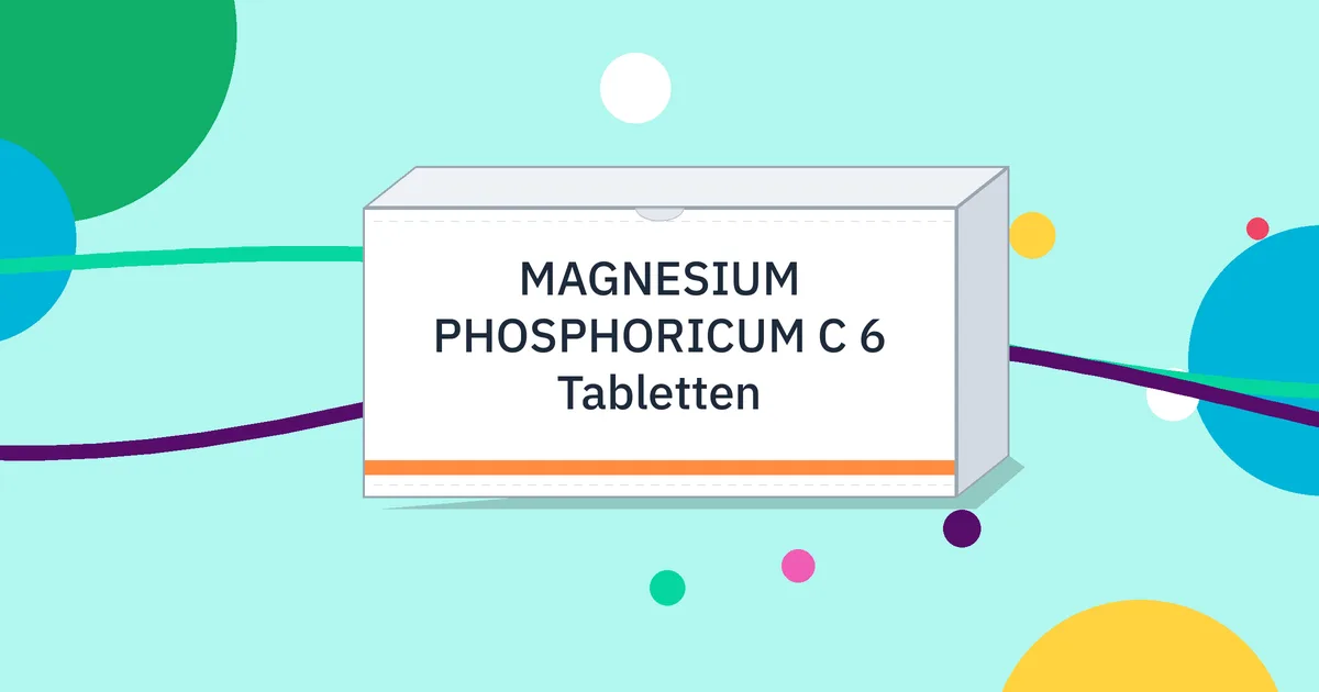 Symbolbild: Packung mit der Aufschrift MAGNESIUM PHOSPHORICUM C 6 Tabletten (PZN 07173399) – Verfügbarkeit und Bezug in Apotheken in Frankfurt am Main