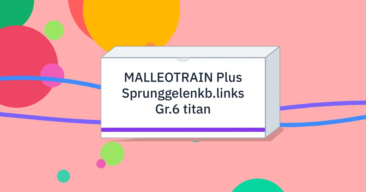 Symbolbild: Packung mit der Aufschrift MALLEOTRAIN Plus Sprunggelenkb.links Gr.6 titan (PZN 06909119) – Verfügbarkeit und Bezug in Apotheken in Frankfurt am Main