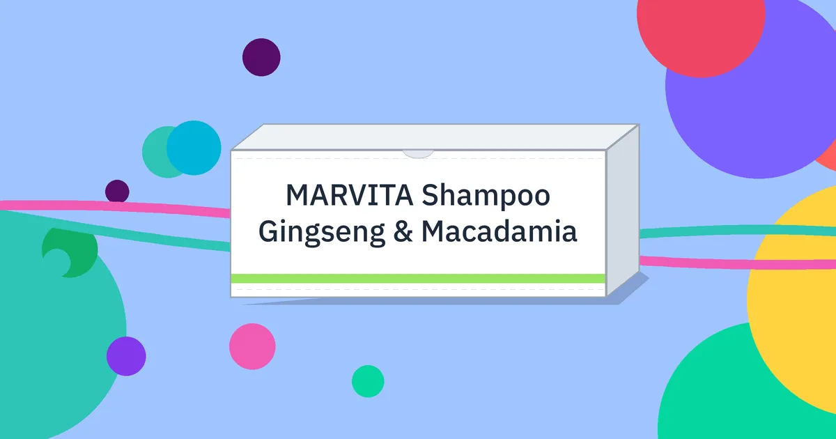 Symbolbild: Packung mit der Aufschrift MARVITA Shampoo Gingseng & Macadamia (PZN 15890413) – Verfügbarkeit und Bezug in Apotheken in Frankfurt am Main