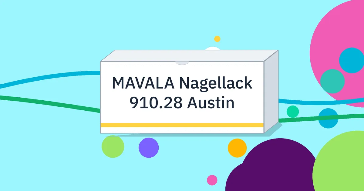 Symbolbild: Packung mit der Aufschrift MAVALA Nagellack 910.28 Austin (PZN 13903175) – Verfügbarkeit und Bezug in Apotheken in Frankfurt am Main
