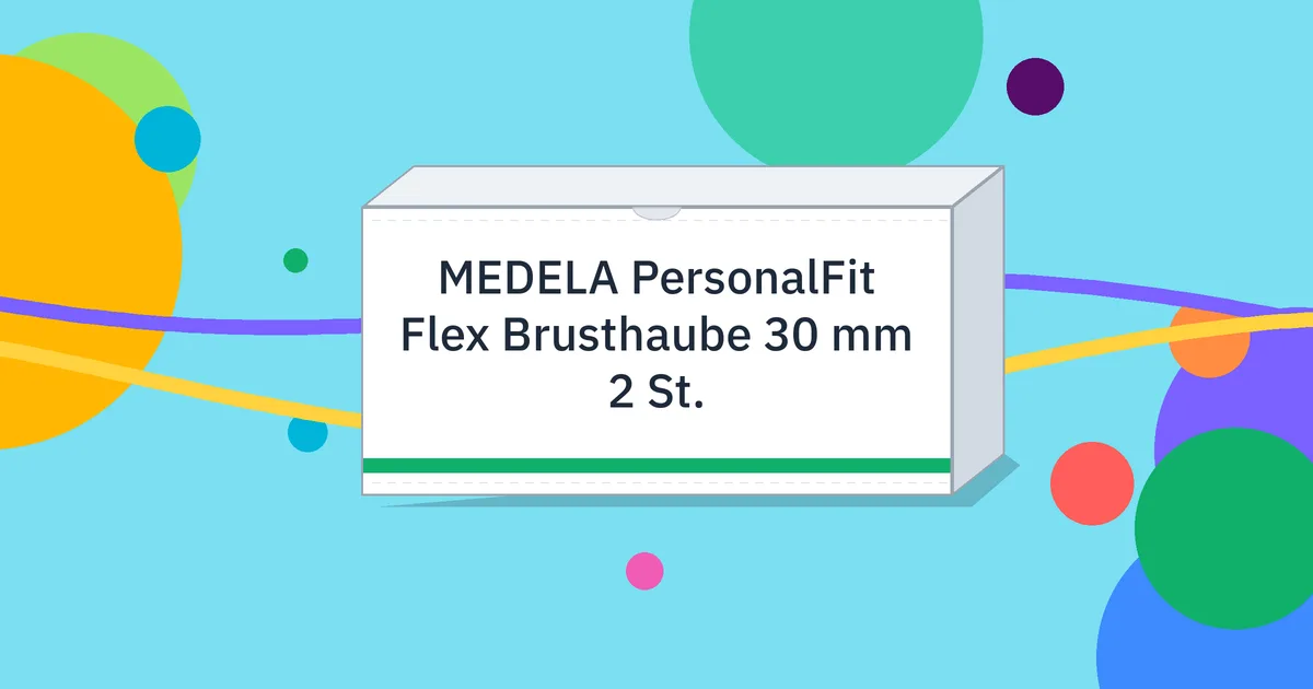Symbolbild: Packung mit der Aufschrift MEDELA PersonalFit Flex Brusthaube 30 mm 2 St. (PZN 17550041) – Verfügbarkeit und Bezug in Apotheken in Frankfurt am Main