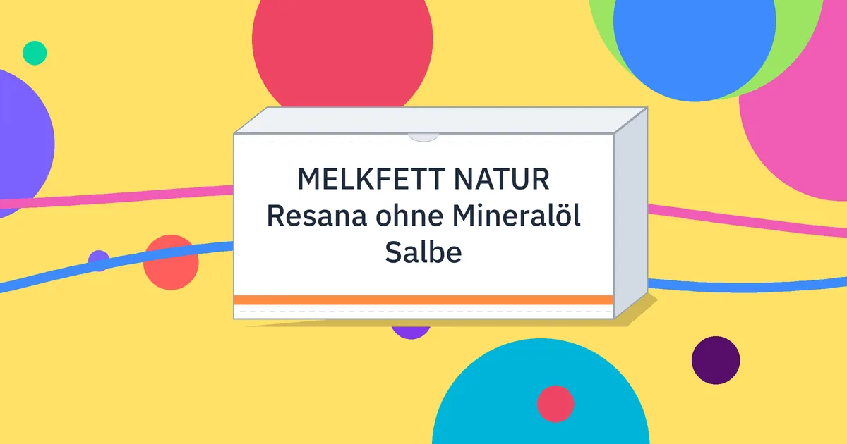 Symbolbild: Packung mit der Aufschrift MELKFETT NATUR Resana ohne Mineralöl Salbe (PZN 16700811) – Verfügbarkeit und Bezug in Apotheken in Frankfurt am Main