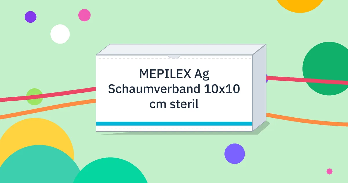 Symbolbild: Packung mit der Aufschrift MEPILEX Ag Schaumverband 10x10 cm steril (PZN 18361307) – Verfügbarkeit und Bezug in Apotheken in Frankfurt am Main