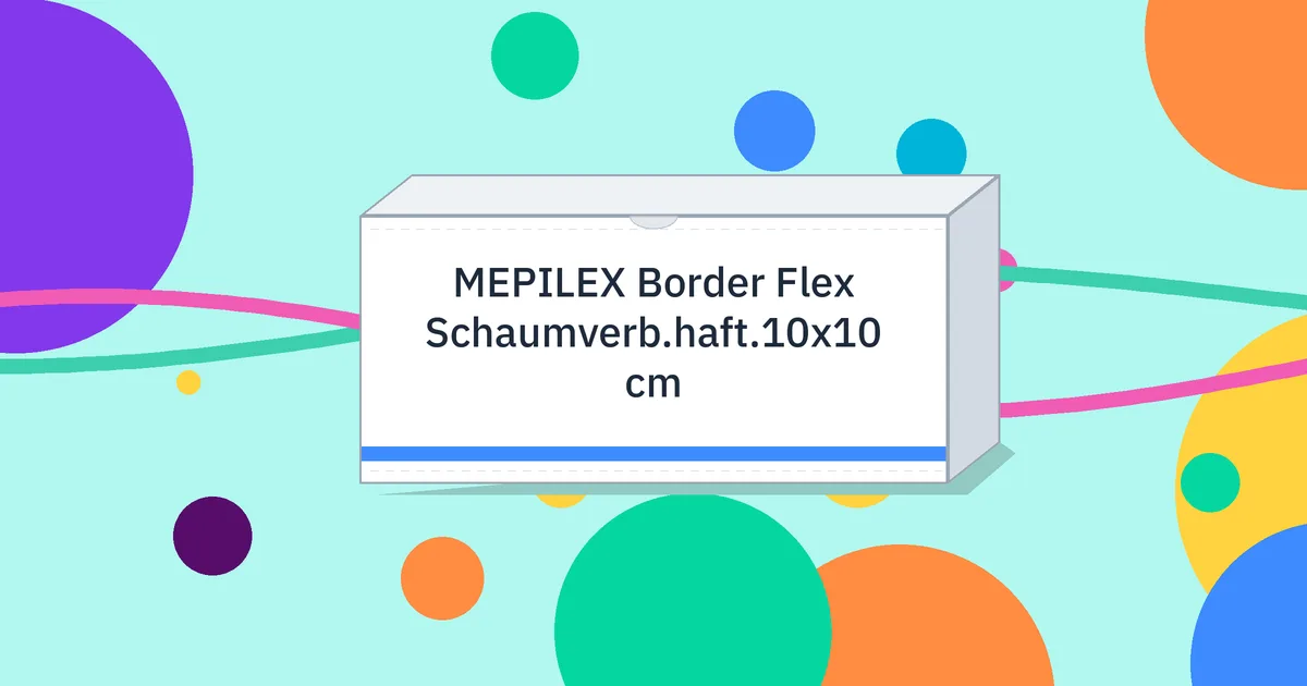 Symbolbild: Packung mit der Aufschrift MEPILEX Border Flex Schaumverb.haft.10x10 cm (PZN 18010281) – Verfügbarkeit und Bezug in Apotheken in Frankfurt am Main