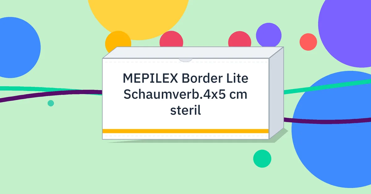 Symbolbild: Packung mit der Aufschrift MEPILEX Border Lite Schaumverb.4x5 cm steril (PZN 05868335) – Verfügbarkeit und Bezug in Apotheken in Frankfurt am Main