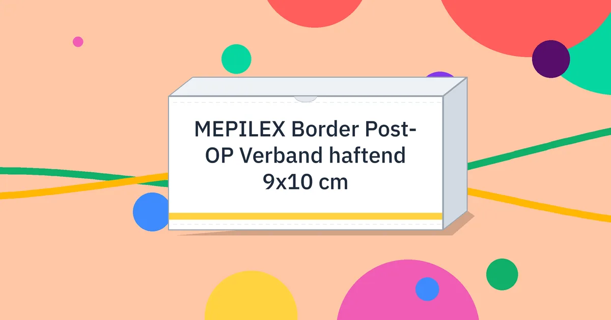 Symbolbild: Packung mit der Aufschrift MEPILEX Border Post-OP Verband haftend 9x10 cm (PZN 11002887) – Verfügbarkeit und Bezug in Apotheken in Frankfurt am Main