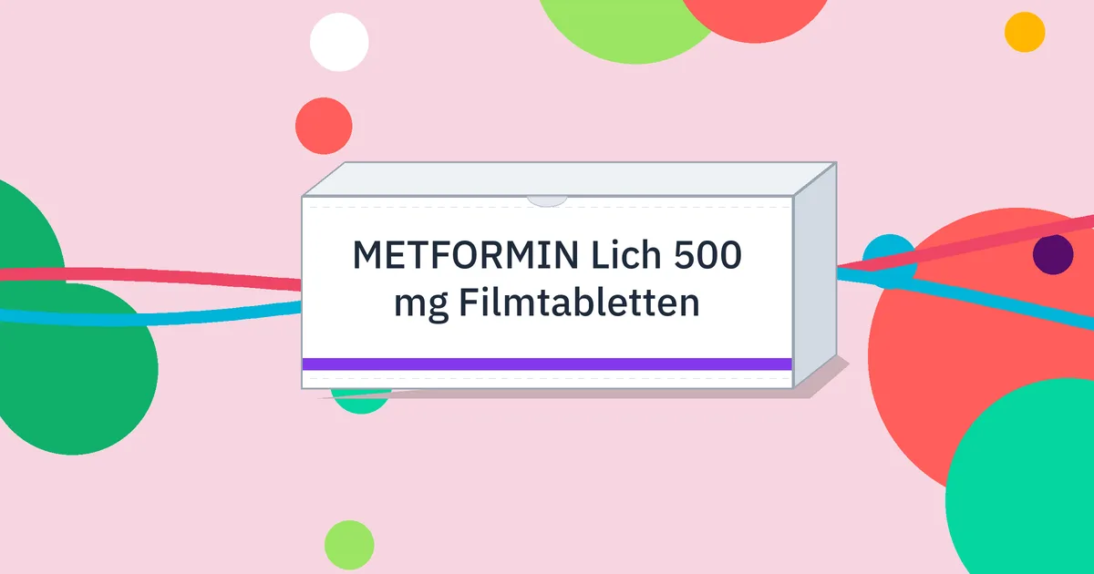 Symbolbild: Packung mit der Aufschrift METFORMIN Lich 500 mg Filmtabletten (PZN 00454066) – Verfügbarkeit und Bezug in Apotheken in Frankfurt am Main