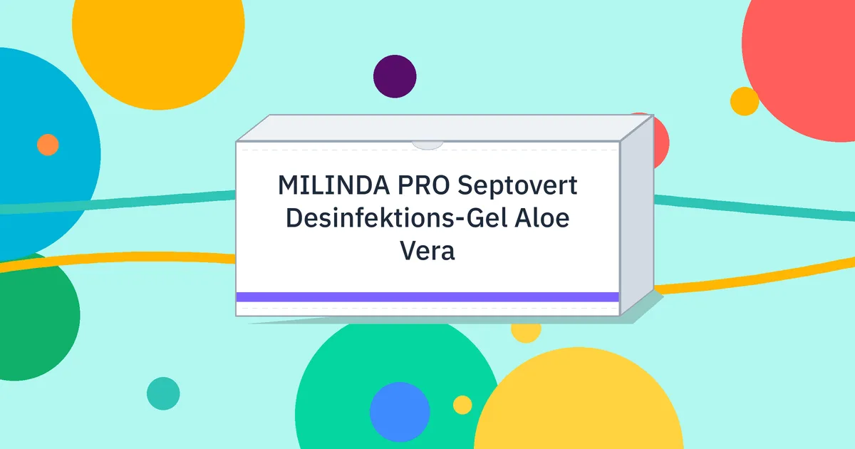 Symbolbild: Packung mit der Aufschrift MILINDA PRO Septovert Desinfektions-Gel Aloe Vera (PZN 16700171) – Verfügbarkeit und Bezug in Apotheken in Frankfurt am Main