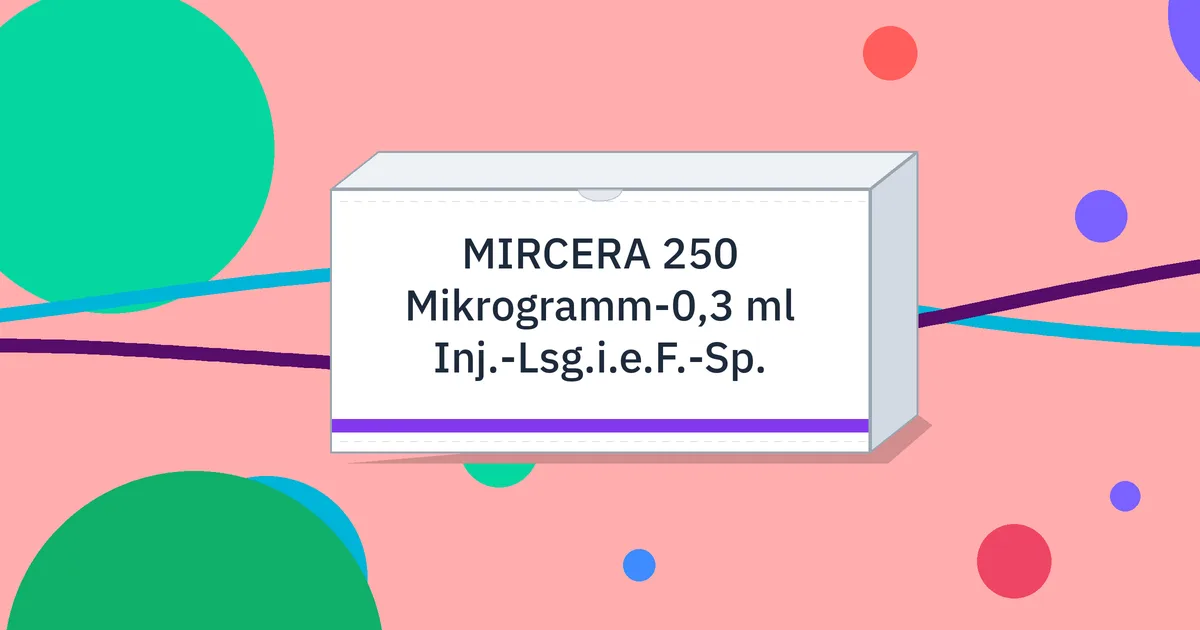 Symbolbild: Packung mit der Aufschrift MIRCERA 250 Mikrogramm-0,3 ml Inj.-Lsg.i.e.F.-Sp. (PZN 12596305) – Verfügbarkeit und Bezug in Apotheken in Frankfurt am Main