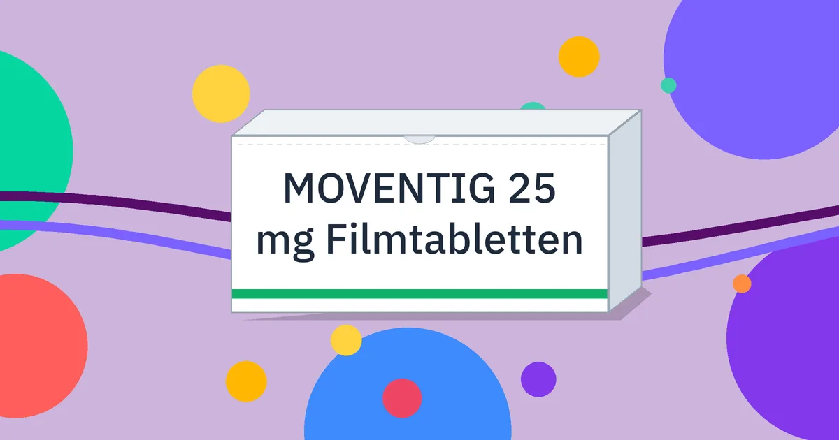 Symbolbild: Packung mit der Aufschrift MOVENTIG 25 mg Filmtabletten (PZN 13058917) – Verfügbarkeit und Bezug in Apotheken in Frankfurt am Main