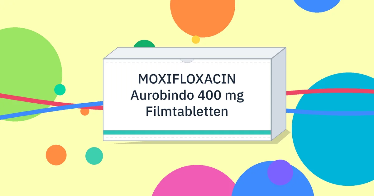 Symbolbild: Packung mit der Aufschrift MOXIFLOXACIN Aurobindo 400 mg Filmtabletten (PZN 10180233) – Verfügbarkeit und Bezug in Apotheken in Frankfurt am Main