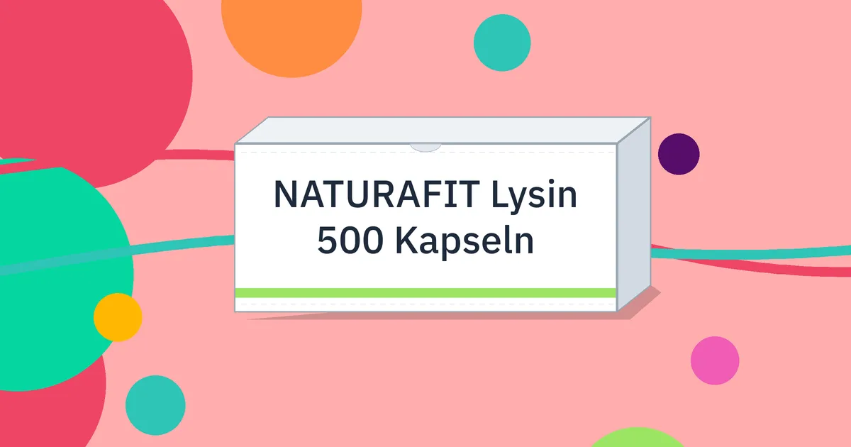 Symbolbild: Packung mit der Aufschrift NATURAFIT Lysin 500 Kapseln (PZN 11862377) – Verfügbarkeit und Bezug in Apotheken in Frankfurt am Main