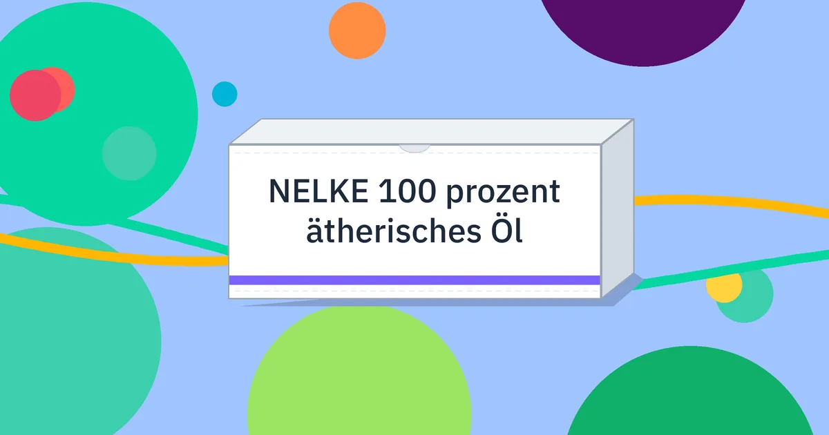 Symbolbild: Packung mit der Aufschrift NELKE 100 prozent ätherisches Öl (PZN 07205998) – Verfügbarkeit und Bezug in Apotheken in Frankfurt am Main