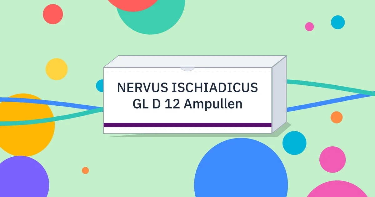Symbolbild: Packung mit der Aufschrift NERVUS ISCHIADICUS GL D 12 Ampullen (PZN 03355198) – Verfügbarkeit und Bezug in Apotheken in Frankfurt am Main