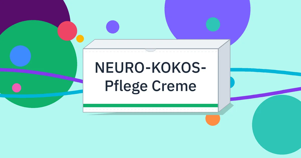 Symbolbild: Packung mit der Aufschrift NEURO-KOKOS-Pflege Creme (PZN 19881032) – Verfügbarkeit und Bezug in Apotheken in Frankfurt am Main