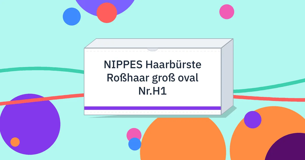 Symbolbild: Packung mit der Aufschrift NIPPES Haarbürste Roßhaar groß oval Nr.H1 (PZN 13879896) – Verfügbarkeit und Bezug in Apotheken in Frankfurt am Main