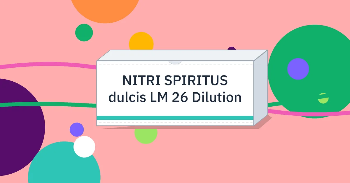 Symbolbild: Packung mit der Aufschrift NITRI SPIRITUS dulcis LM 26 Dilution (PZN 13619741) – Verfügbarkeit und Bezug in Apotheken in Frankfurt am Main