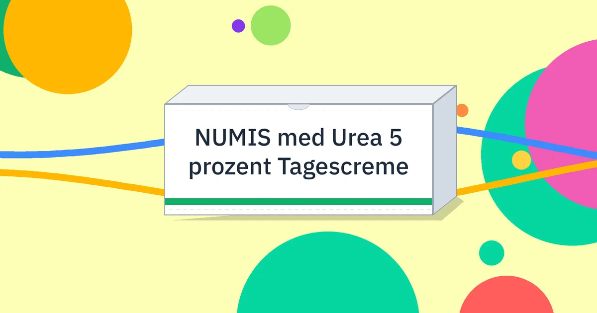 Symbolbild: Packung mit der Aufschrift NUMIS med Urea 5 prozent Tagescreme (PZN 16614997) – Verfügbarkeit und Bezug in Apotheken in Frankfurt am Main