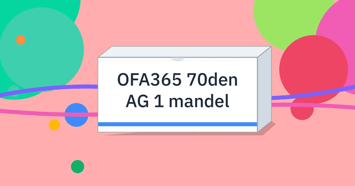 Symbolbild: Packung mit der Aufschrift OFA365 70den AG 1 mandel (PZN 16722126) – Verfügbarkeit und Bezug in Apotheken in Frankfurt am Main