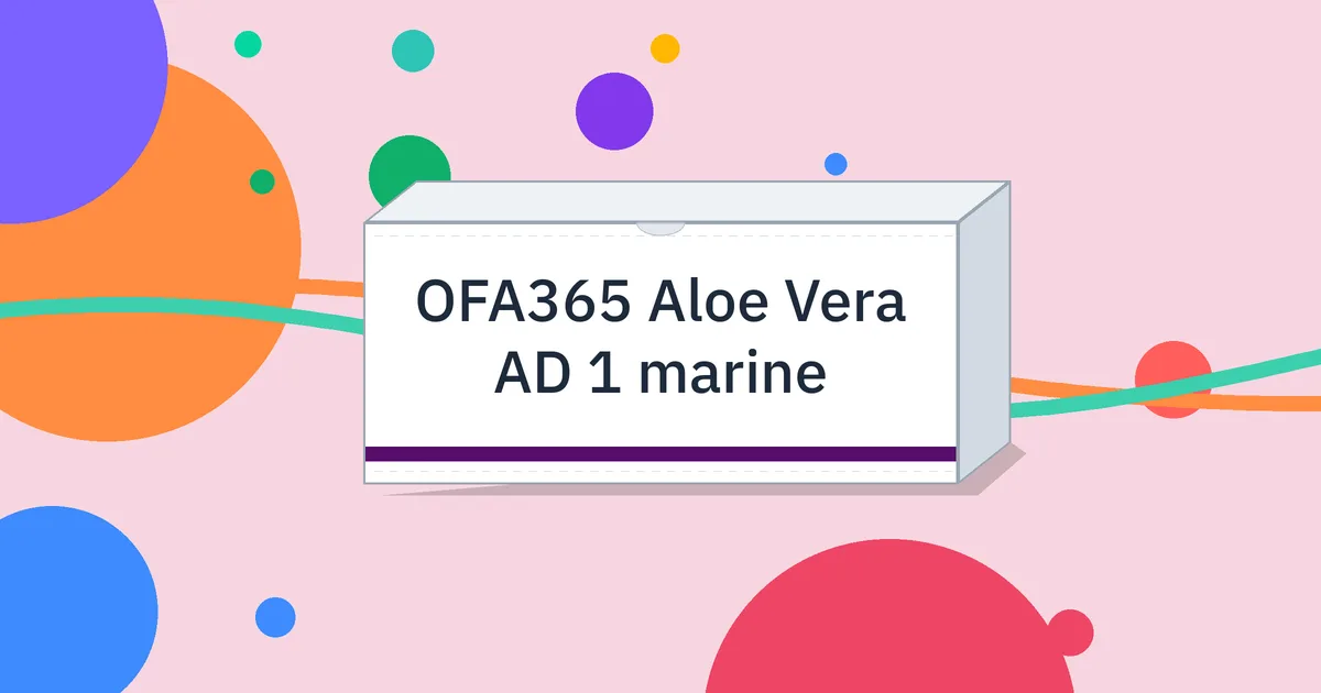 Symbolbild: Packung mit der Aufschrift OFA365 Aloe Vera AD 1 marine (PZN 16723410) – Verfügbarkeit und Bezug in Apotheken in Frankfurt am Main