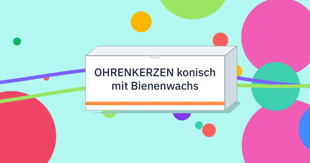 Symbolbild: Packung mit der Aufschrift OHRENKERZEN konisch mit Bienenwachs (PZN 07567402) – Verfügbarkeit und Bezug in Apotheken in Frankfurt am Main