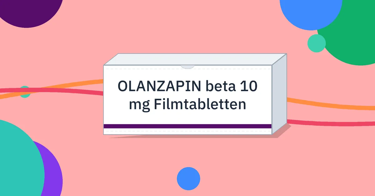 Symbolbild: Packung mit der Aufschrift OLANZAPIN beta 10 mg Filmtabletten (PZN 08832935) – Verfügbarkeit und Bezug in Apotheken in Frankfurt am Main
