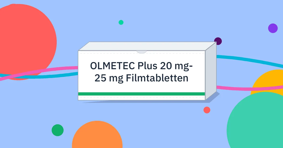 Symbolbild: Packung mit der Aufschrift OLMETEC Plus 20 mg-25 mg Filmtabletten (PZN 00707998) – Verfügbarkeit und Bezug in Apotheken in Frankfurt am Main