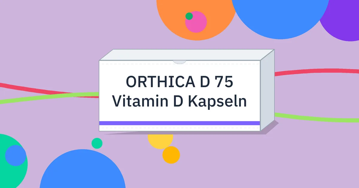 Symbolbild: Packung mit der Aufschrift ORTHICA D 75 Vitamin D Kapseln (PZN 19440629) – Verfügbarkeit und Bezug in Apotheken in Frankfurt am Main
