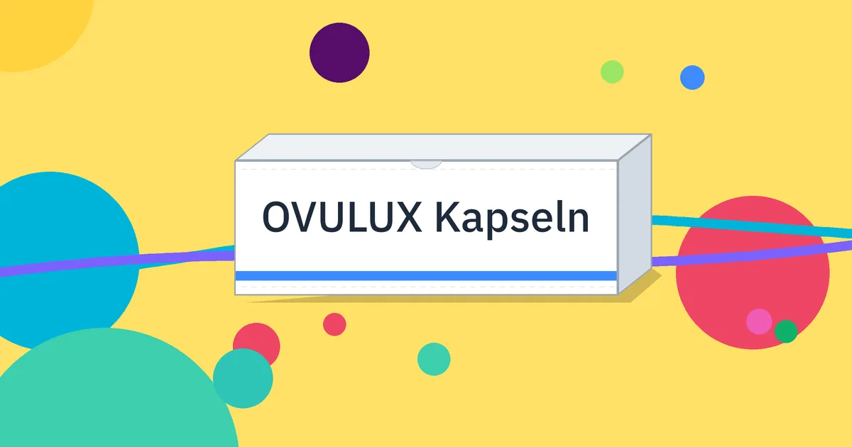 Symbolbild: Packung mit der Aufschrift OVULUX Kapseln (PZN 20204503) – Verfügbarkeit und Bezug in Apotheken in Frankfurt am Main