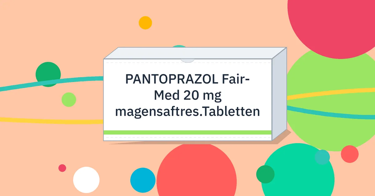 Symbolbild: Packung mit der Aufschrift PANTOPRAZOL Fair-Med 20 mg magensaftres.Tabletten (PZN 15243398) – Verfügbarkeit und Bezug in Apotheken in Frankfurt am Main