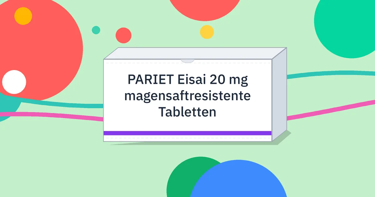 Symbolbild: Packung mit der Aufschrift PARIET Eisai 20 mg magensaftresistente Tabletten (PZN 00176644) – Verfügbarkeit und Bezug in Apotheken in Frankfurt am Main